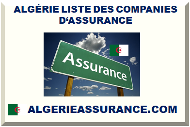 ALGÉRIE LISTE DES COMPANIES D‘ASSURANCE 2025